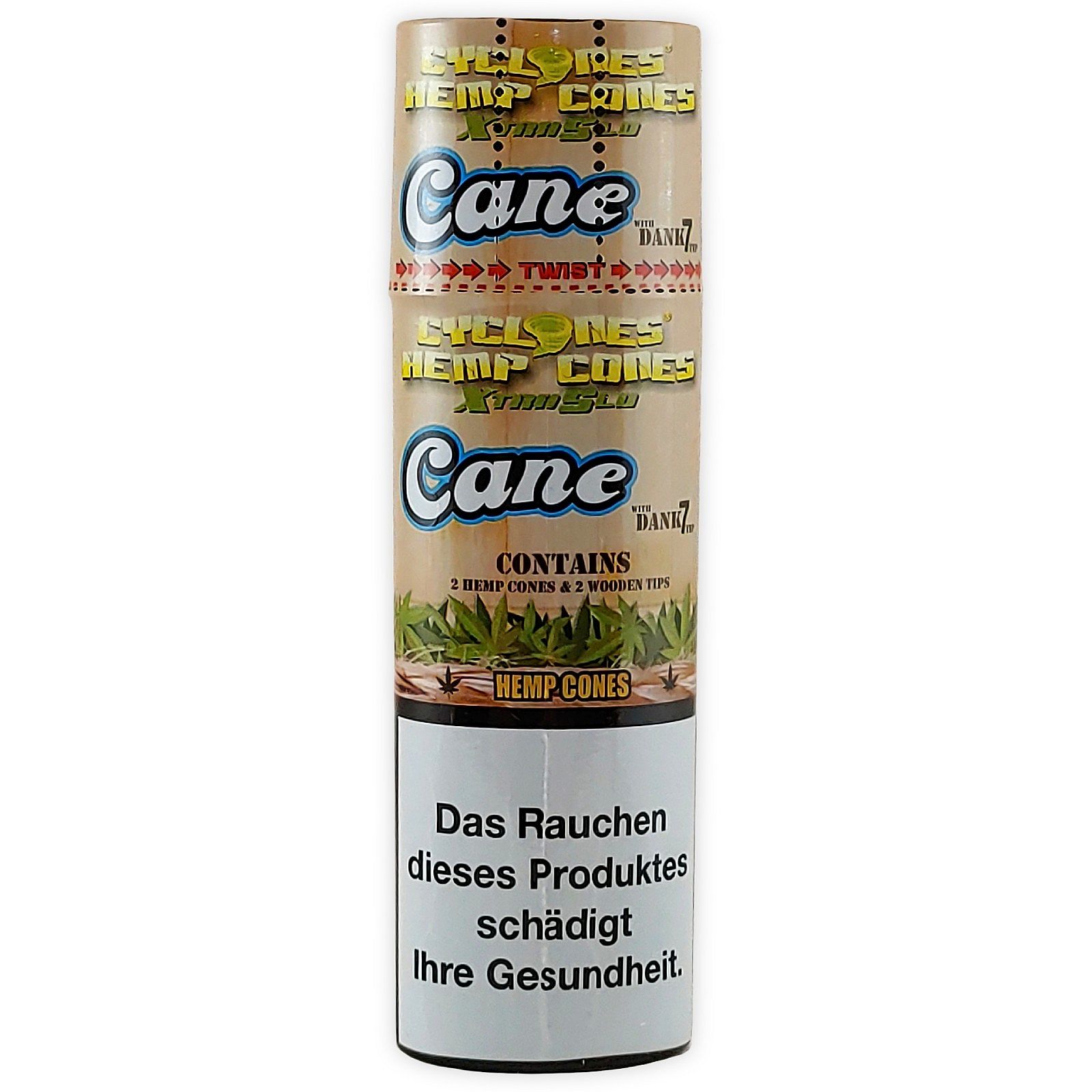 Cyclones Hemp Blunt Cones XtraSlo Cane 2er Pack